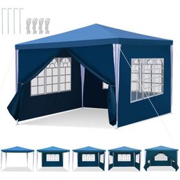 Pavillon Garten wasserdichtes Zelt mit abnehmbaren und großen Fenstern,mit Spiralschläuchen Gartenpavillon, Partyzelt Seitenteilen tragbares