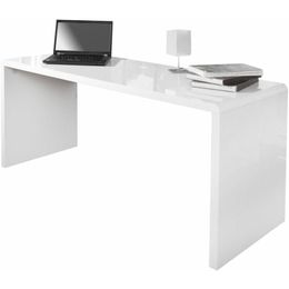 Licht-Erlebnisse Schreibtisch schmal Weiß 160 x 75 x 60c m Modern pc Tisch Arbeitstisch