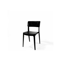 Essentials Wing Chair Schwarz, Stapelstuhl Kunststoff - satz von 4