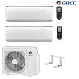 Gree - Lomo MultiSplit 2 Räum 2x 2,1kW Außen 4,1kW Klimaanlage WiFi Inverter R32