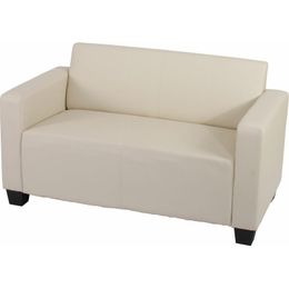 HHG [NEUWERTIG] Modular 2er Sofa Couch Moncalieri Loungesofa Kunstleder 136cm creme - beige