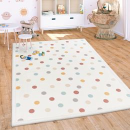 Teppich Kinderzimmer Spielmatte Waschbar Rutschfest Regenbogen Planet Tiere Soft 80x150 cm, Bunt - Paco Home