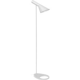PRIVATEFLOOR - Stehlampe - Flexo-Wohnzimmerlampe - Nalan Weiß - Stahl, Metall - Weiß