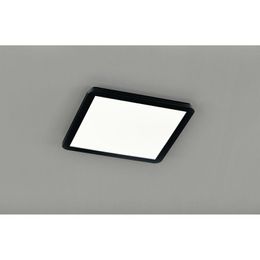 Camillus LED-Deckenleuchte, quadratisch, dimmbar, schwarz, IP44, 40 x 40 cm, Trio-Beleuchtung