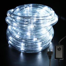 Led Lichterschlauch Lichtschlauch Lichterkette fuer Aussen und Innen mit 240 LEDs Weihnachtsbeleuchtung Weihnachten Deko biły 10M - Tolletour