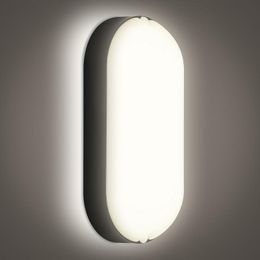 Swanew - led Feuchtraumleuchte 15W Deckenlampe Kellerleuchte Badlampe Lamp 1 Stück - Schwarz + Weiß