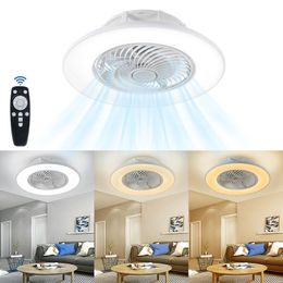 UISEBRT Deckenventilator mit Beleuchtung Moderne LED Deckenleuchte Dimmbar Deckenlampe mit Ventilator & Fernbedienung Lüfterlicht 36W für Wohnzimmer