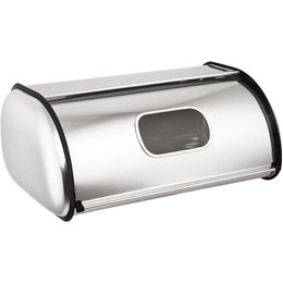Spetebo Edelstahl Brotkasten mit Rolldeckel - 35 cm - Metall Brotbox mit verschließbarem Deckel - Brotkorb Brotkiste Brot Aufbewahrungsbox Vorratsbox mit