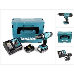 Makita - dhp 453 rtj Akku Schlagbohrschrauber 18V 42Nm + 2x Akkus 5,0Ah+ Ladegerät im Makpac 2