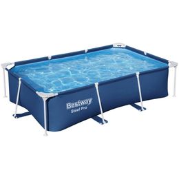 Bestway Steel Pro™ Frame Pool ohne Pumpe 259 x 170 x 61 cm, dunkelblau, eckig - Blau