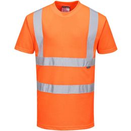 Portwest - Herren Warnschutz T-Shirt Atmungsaktiv, Klasse 2 Gr. l - Orange