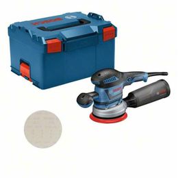 Bosch Professional Bosch Exzenterschleifer GEX 40-150, mit Schleifblatt M480, Schleifteller, L-BOXX