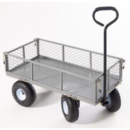 GreenYard® Gartenwagen/ Handwagen Bollerwagen/Tragkraft 200kg /Transportwagen/ Gerätewagen aus Stahl