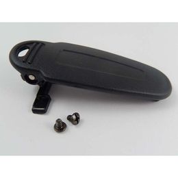 vhbw - Gürtelclip kompatibel mit Kenwood NX-220, NX-320 Funkgerät - Mit Befestigungsschrauben, Kunststoff, Schwarz