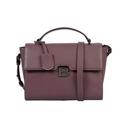 Burkely Leder-Henkeltasche "Modest Meghan" in Lila - (B)26 x (H)18 x (T)7 cm