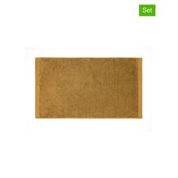 HNL 2er-Set: Handtuch "Premium" in Ocker - 50x100 cm