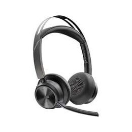 Plantronics Poly Voyager Focus 2 UC USB-A Teams, Headset schwarz, Microsoft Teams-Taste Kopfhörertyp: On-Ear Kopfbügelhörer Geeignet für: Mobiltelefone, PC-Systeme Drahtlose Verbindung: Ja, via Bluetooth