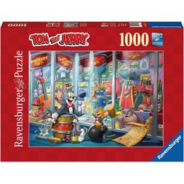 Ravensburger Puzzle Ruhmeshalle von Tom & Jerry, 1000 Puzzleteile, Made in Germany, FSC® - schützt Wald - weltweit, bunt