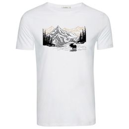 Greenbomb - Nature Moose Mountain Guide - T-Shirts - T-Shirt Gr L weiß