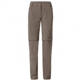 Vaude - Women's Farley Stretch Zip Off T-Zip Pants II - Trekkinghose Gr 42 - Long grau/braun