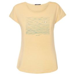 Greenbomb - Women's Animal Seagull Waves Cool - T-Shirts - T-Shirt Gr XS beige