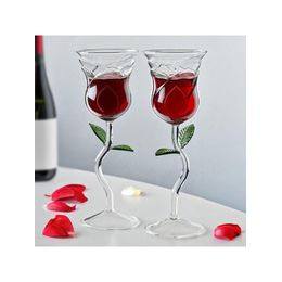 Mikamax Rose Wine Glass Set