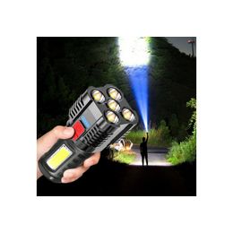 Cbei LED Taschenlampe USB Aufladbar Flashlight Handlampe Handheld Taktische Taschenlampe (5 LED Lamps Superhell