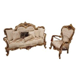 JVmoebel Wohnzimmer-Set, Sofagarnitur 3+1 Sitzer Couch Sessel Luxus Garnitur Stoff Gruppe