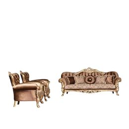 JVmoebel Wohnzimmer-Set, Sofagarnitur 3+1+1 Sitzer Luxus Garnitur Sofa Sofas Sessel Set Barock