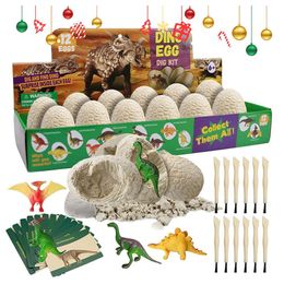 Avisto Experimentierkasten Dinosaurier-Dino-Ei-Ausgrabungssets für Kinder 12er-st