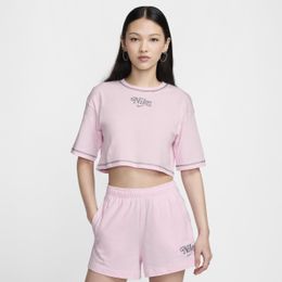 Nike Sportswear Kurz-T-Shirt für Damen - Pink