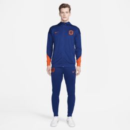 Niederlande Strike Nike Dri-FIT Fußball-Trainingsanzug aus Strickmaterial mit Kapuze für Herren - Blau