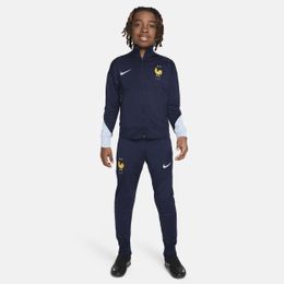 FFF Strike Nike Dri-FIT Fußball-Trainingsanzug aus Strickmaterial für ältere Kinder - Blau