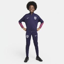 England Strike Nike Dri-FIT Fußball-Trainingsanzug aus Strickmaterial für ältere Kinder - Lila