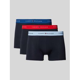 Tommy Hilfiger Trunks mit elastischem Logo-Bund im 3er-Pack