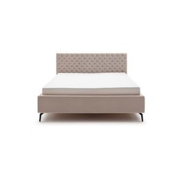 Meise Möbel Meise Möbel LA Maison Polsterbett Metallfuß Kopfteil mit Chesterfieldsteppung 180x200 cm Beige Metall