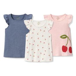 Tchibo 3 Mädchen-Shirts - Weiss - Kinder - Gr.: 110/116