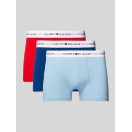 Tommy Hilfiger Trunks mit elastischem Logo-Bund im 3er-Pack