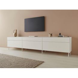 LeGer Home by Lena Gercke Lowboard Essentials (3 St), Breite: 336cm, MDF lackiert, Push-to-open-Funktion, weiß