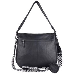Harbour 2nd Handtasche Sarina, mit Textilumhängeriemen, Damen Tasche, schwarz