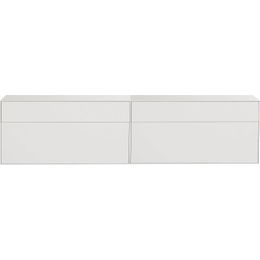 LeGer Home by Lena Gercke Lowboard Essentials (2 St), Breite: 224cm, MDF lackiert, Push-to-open-Funktion, weiß