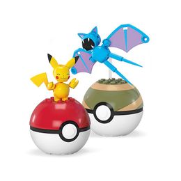 Mattel MEGA Pokémon - Pokéball Collection Pikachu und Zubat Bausatz, Mehrfarbig