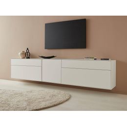 LeGer Home by Lena Gercke Lowboard Essentials (2 St), Breite: 279cm, MDF lackiert, Push-to-open-Funktion, weiß