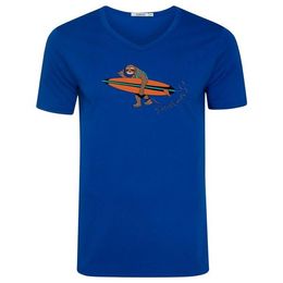 Greenbomb - Animal Sloth Surf Peak - T-Shirts - T-Shirt Gr M blau