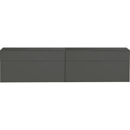 LeGer Home by Lena Gercke Lowboard Essentials (2 St), Breite: 224cm, MDF lackiert, Push-to-open-Funktion, grau