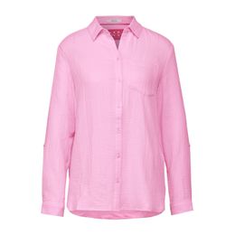 Cecil Hemdbluse, Langarm, Baumwolle, für Damen, rosa, S