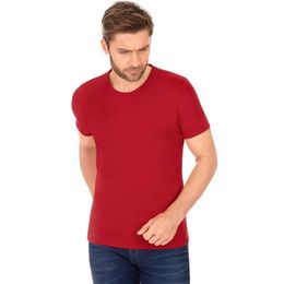 TRIGEMA T-Shirt TRIGEMA T-Shirt aus Baumwolle/Elastan (1-tlg), rot