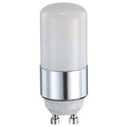 Hochwertige LED Leuchtmittel Metall silber Glas opal 4W Globo 10638
