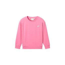 Tom Tailor Mädchen Oversized Sweatshirt, rosa, Print, Gr. 116/122