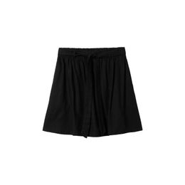Tom Tailor Denim Damen Minirock mit Leinen, schwarz, Uni, Gr. XL